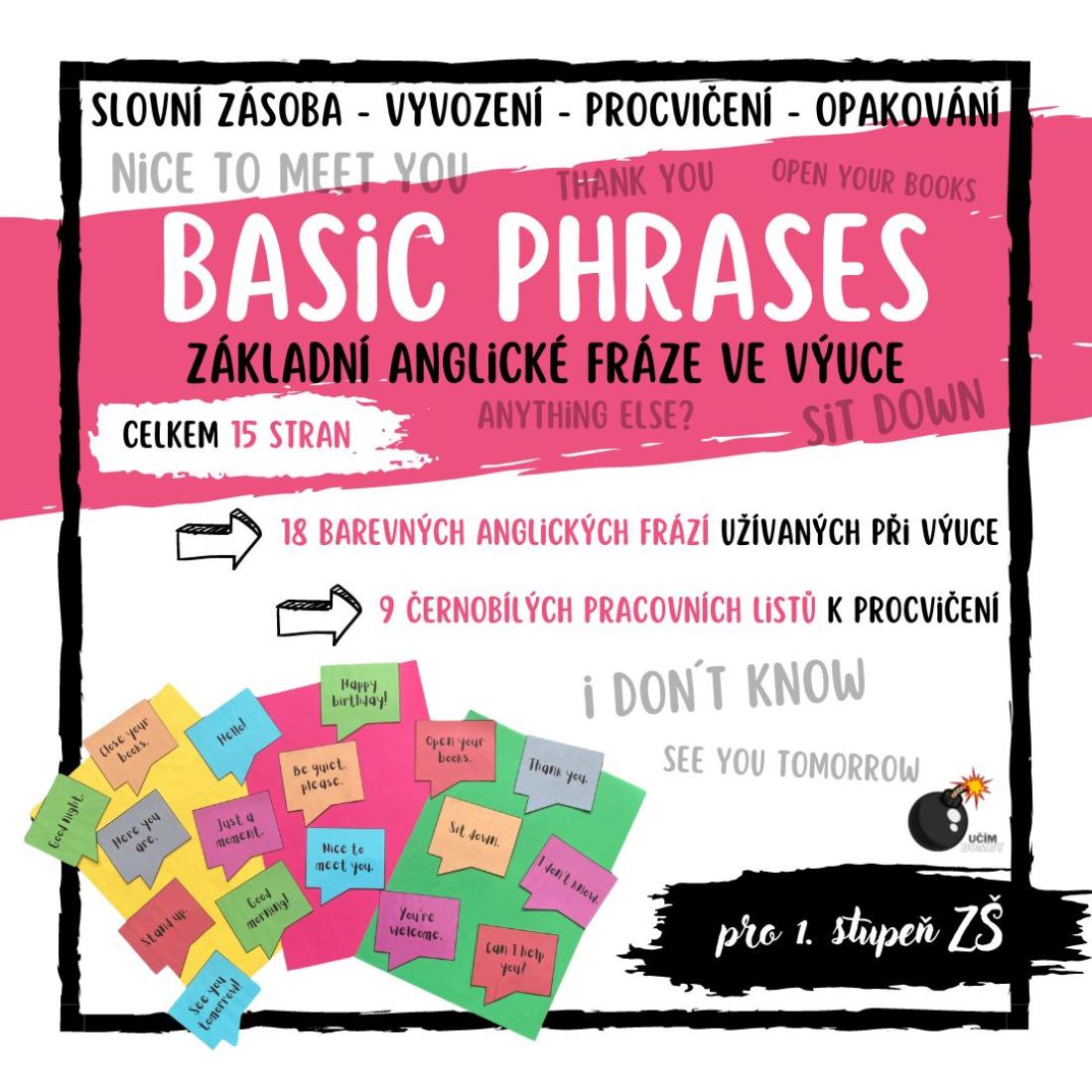 BASIC PHRASES - Anglické fráze v hodinách | Učitelnice