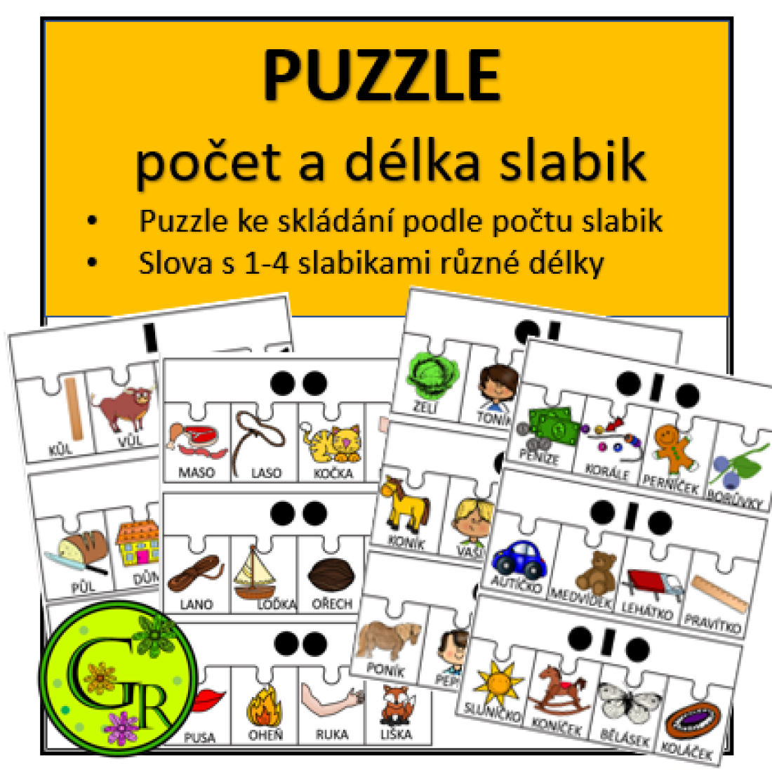 PUZZLE - počet a délka slabik | Učitelnice