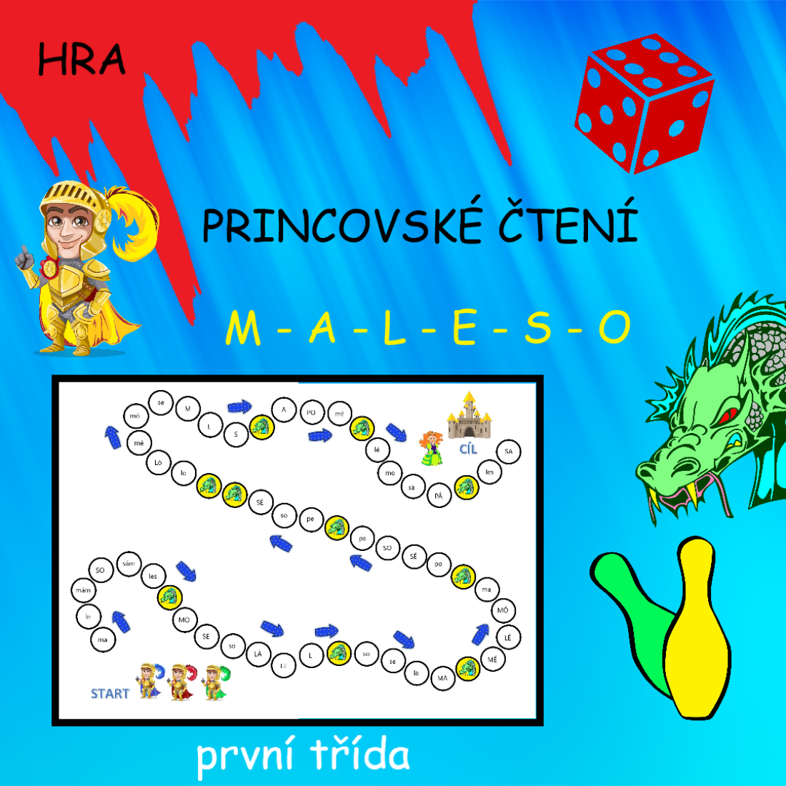 PRINCOVSKÉ ČTENÍ PRVNÍCH SLABIK - DESKOVÁ HRA | Učitelnice
