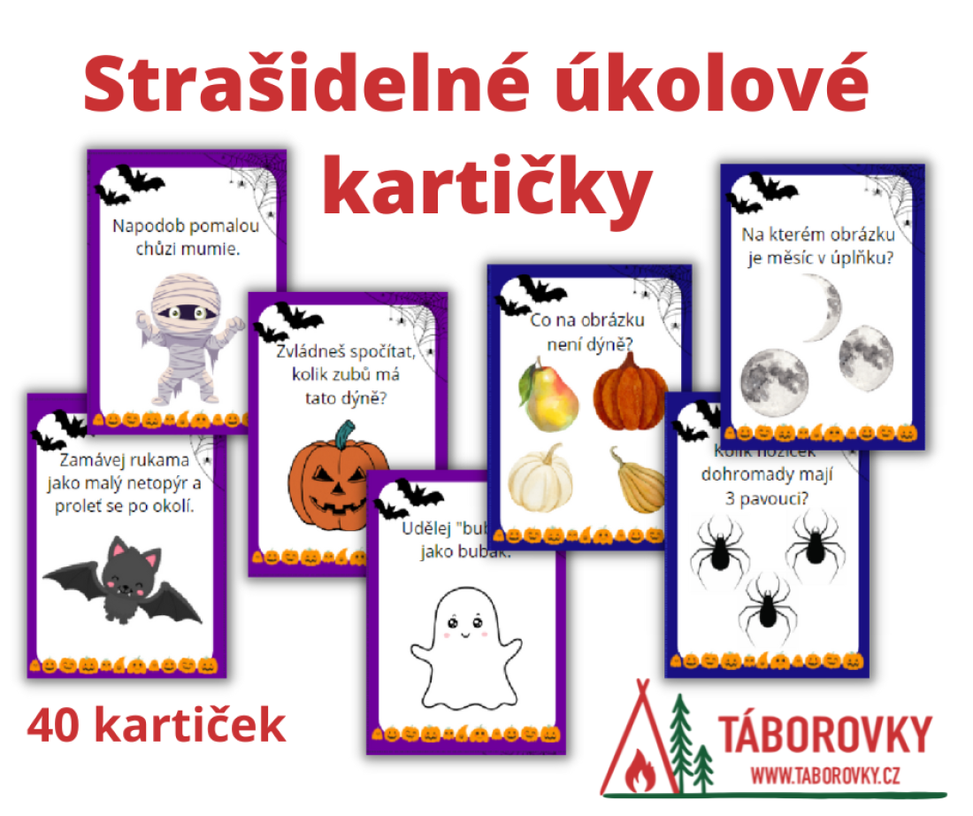 Strašidelné úkolové kartičky | Učitelnice