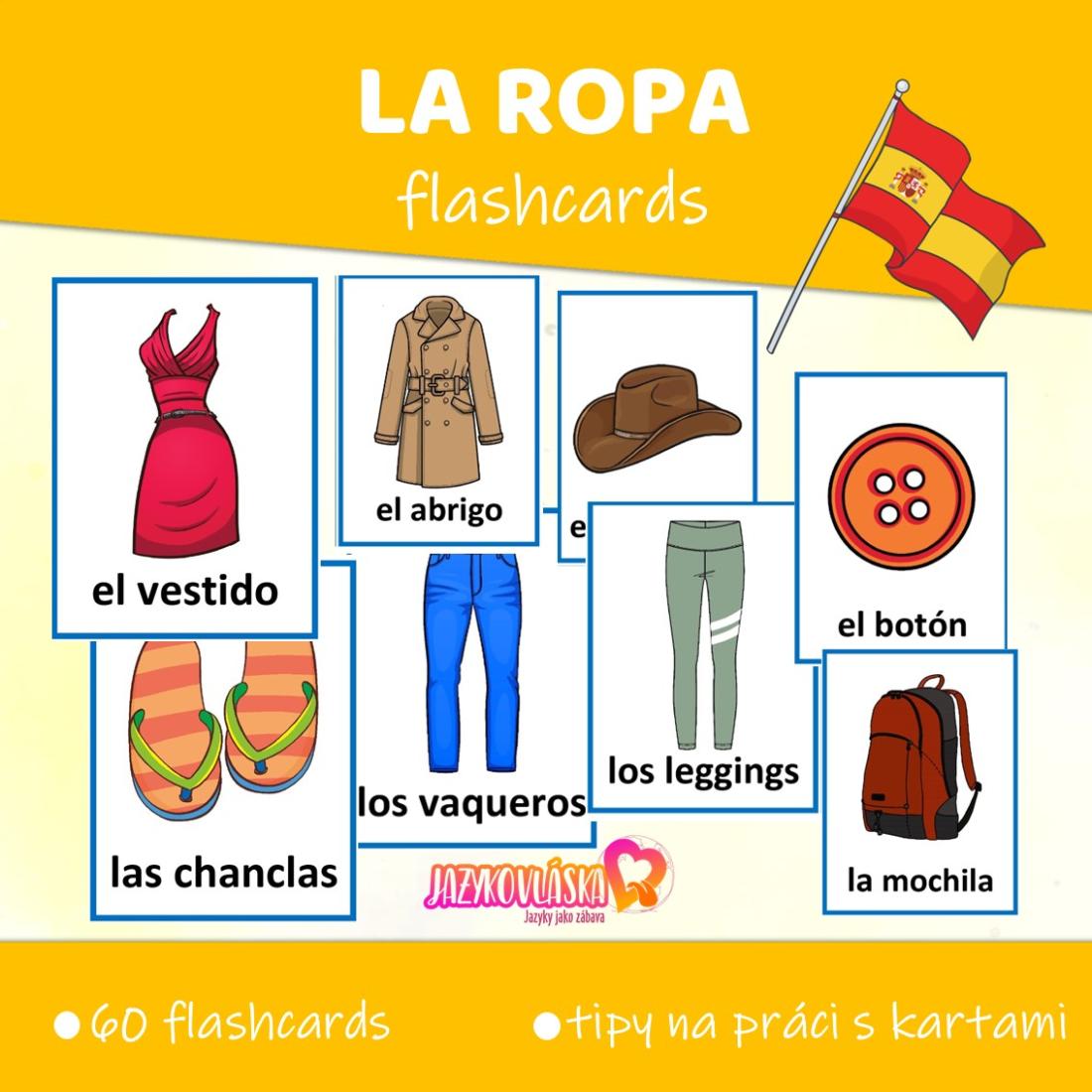 La ropa flashcards | Učitelnice