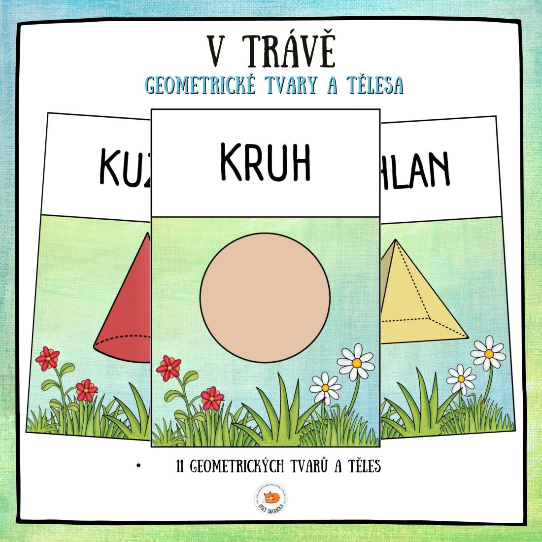 V trávě - geometrické tvary a tělesa | Učitelnice