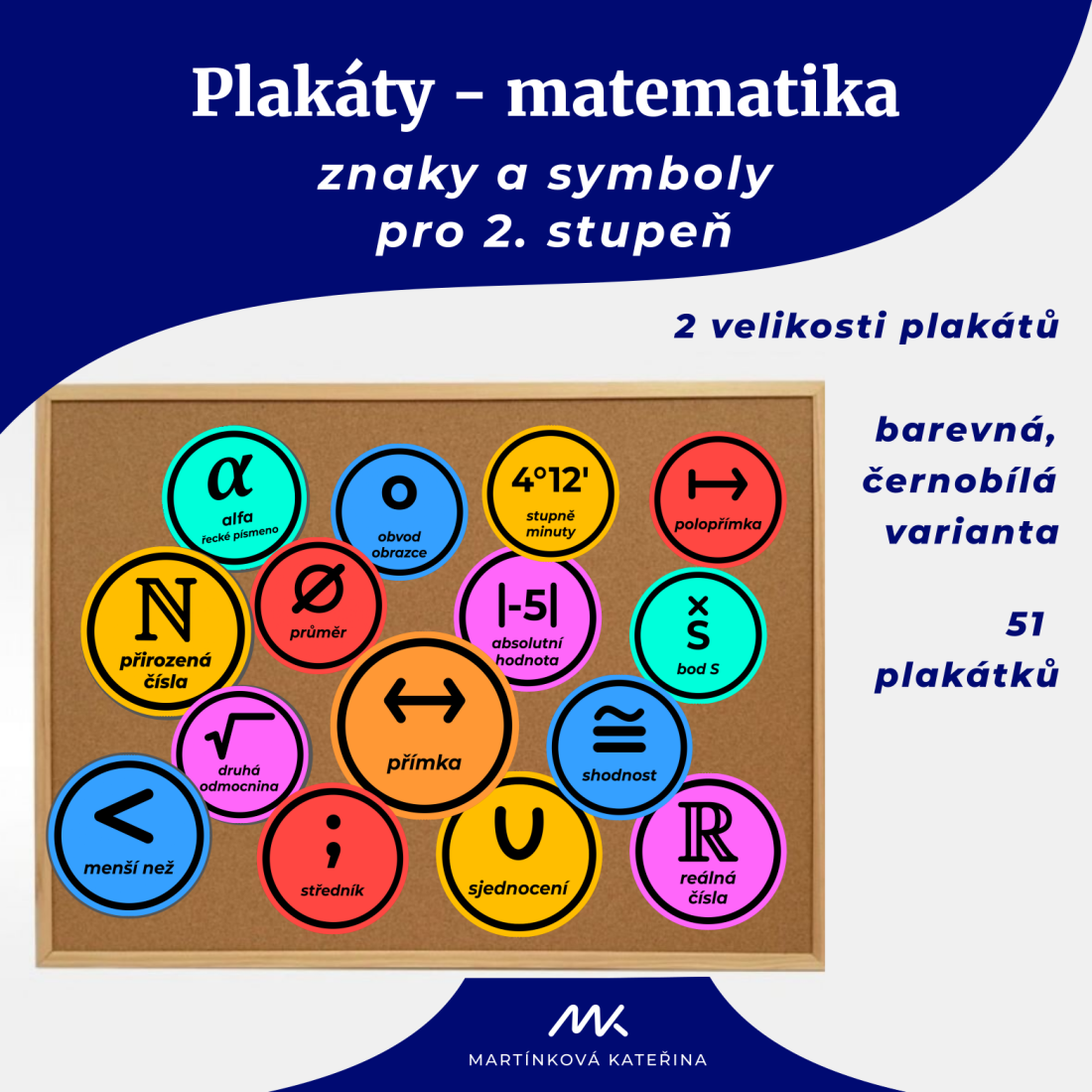 Matematické symboly - plakáty | Učitelnice