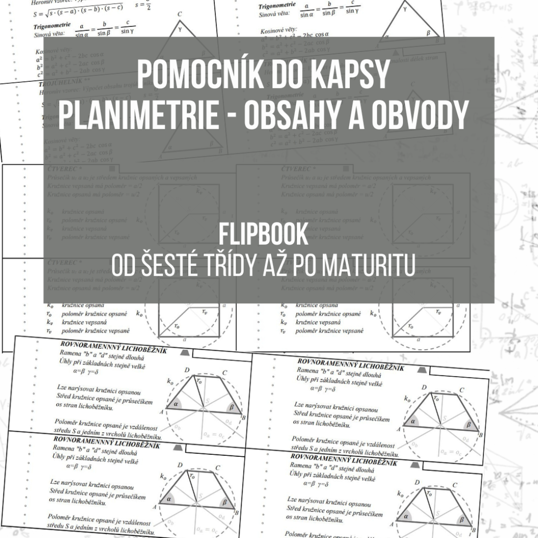 FLIPBOOK - Planimetrie: Obsahy, obvody a vlastnosti | Učitelnice