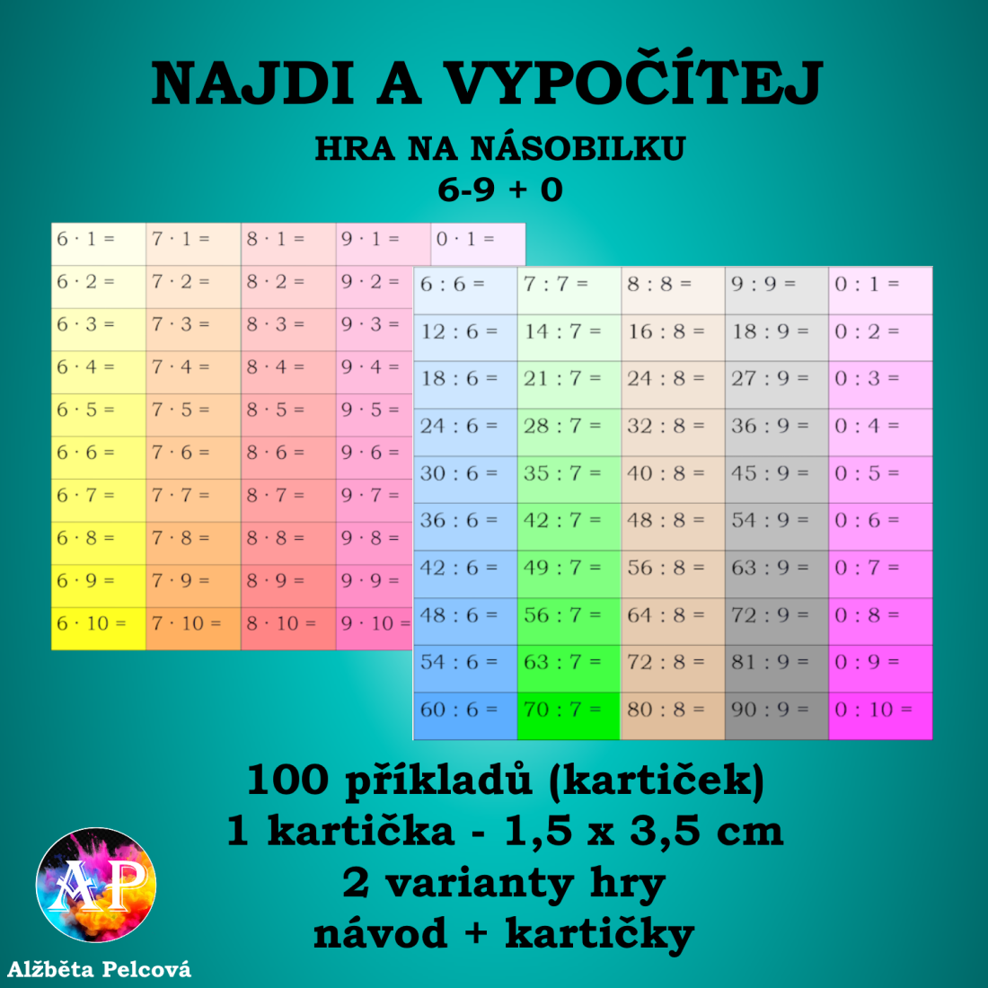 NAJDI A VYPOČÍTEJ (NÁSOBILKA 6-9 + 0) | Učitelnice