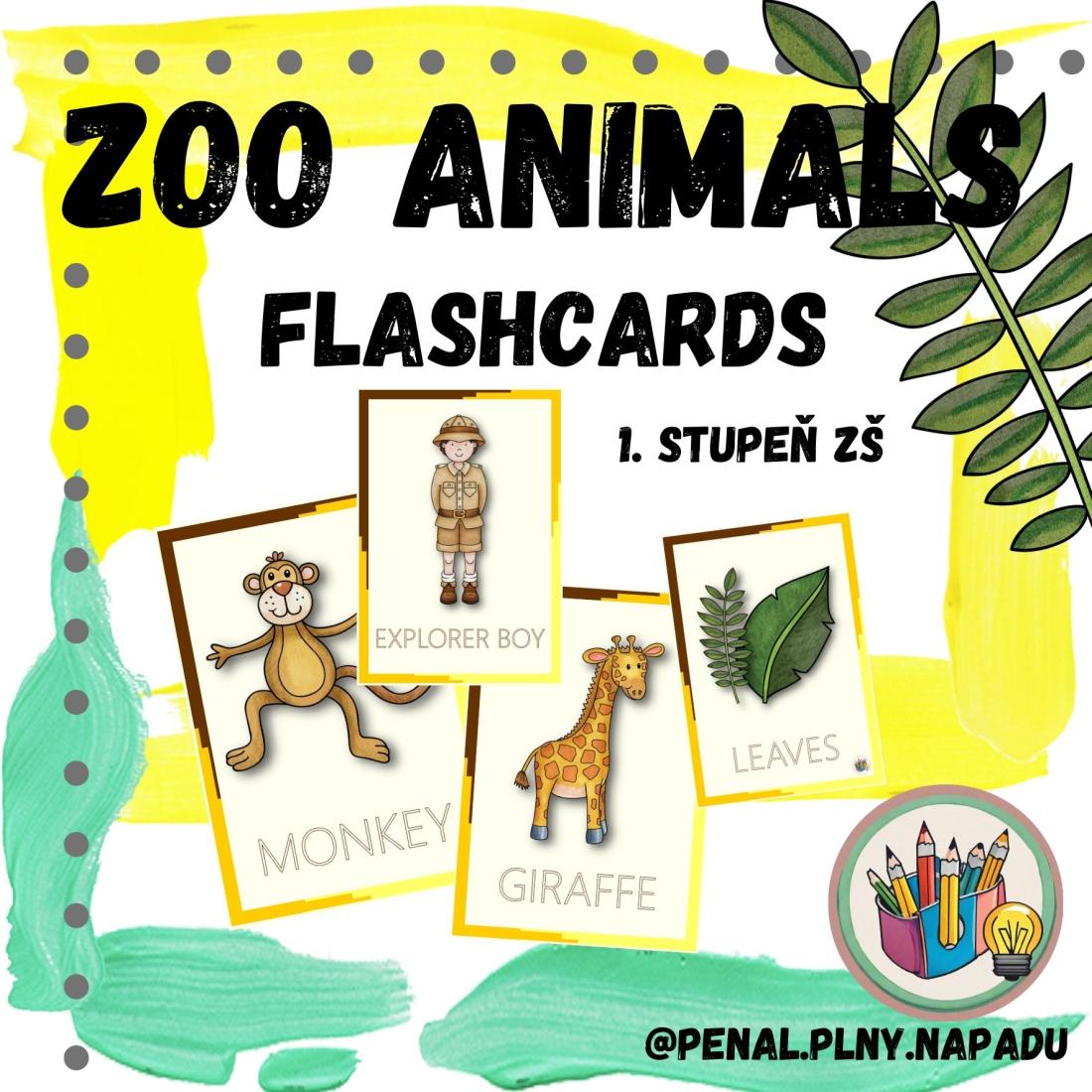 ZOO animals - flashcards | Učitelnice