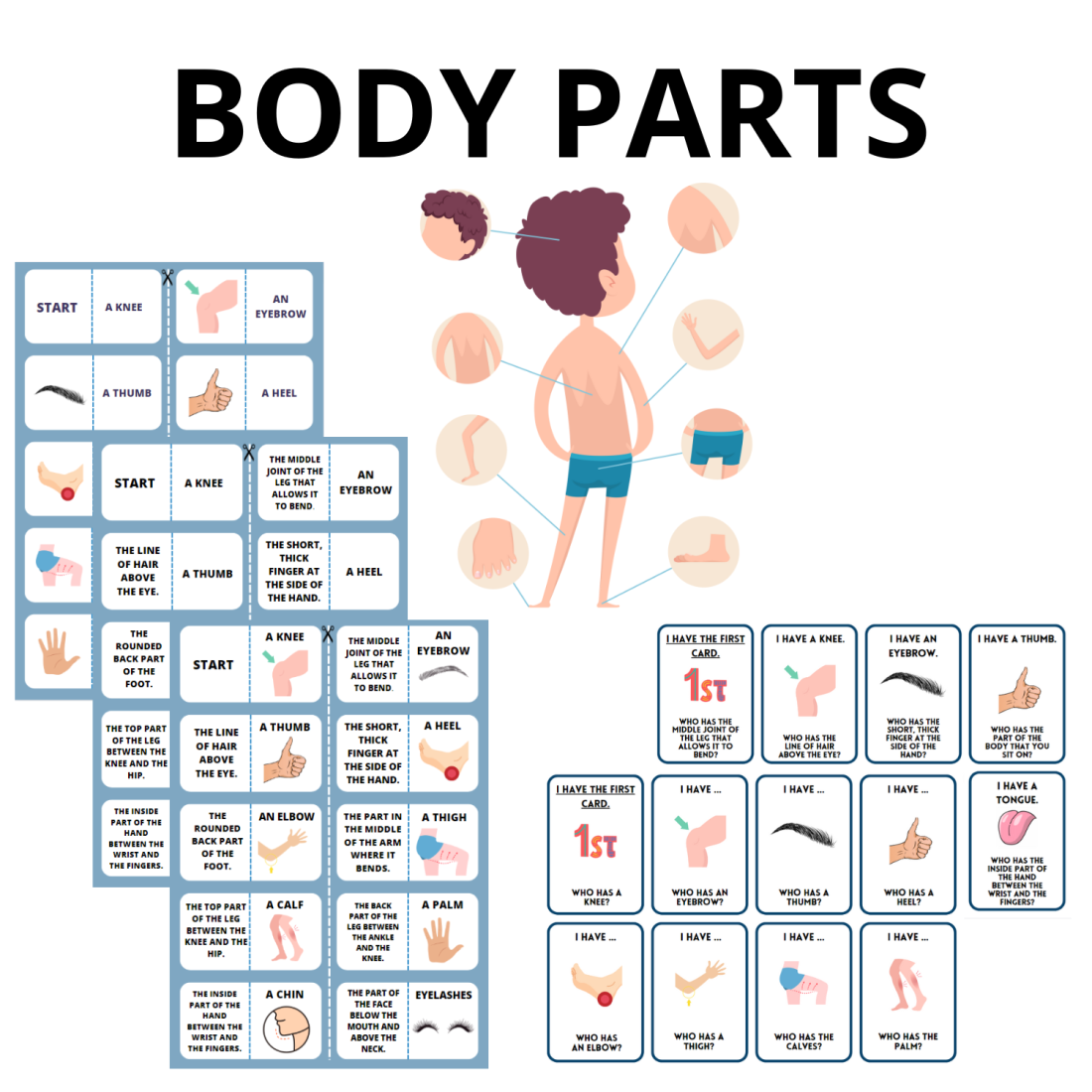 BODY PARTS - I HAVE..., WHO HAS...?, DOMINO (více verzí) | Učitelnice