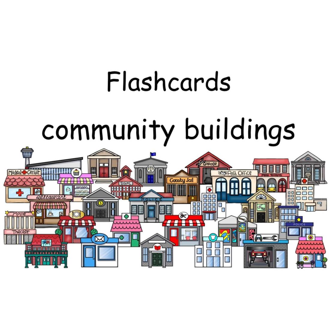 Flashcards - community buildings (budovy) | Učitelnice