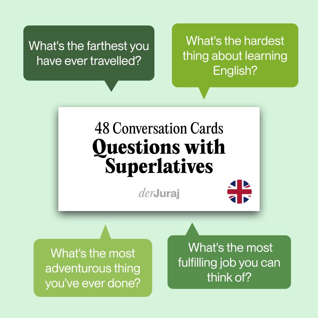 Conversation Cards: Questions with Superlatives | Učitelnice