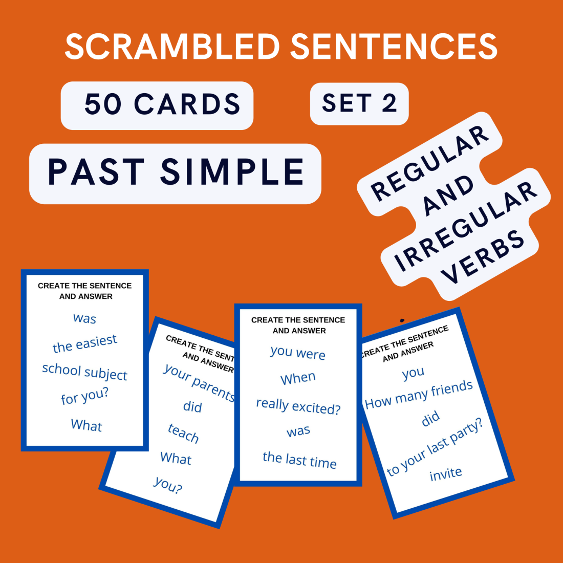 PAST SIMPLE SCRAMBLED SENTENCES - SET 2 | Učitelnice