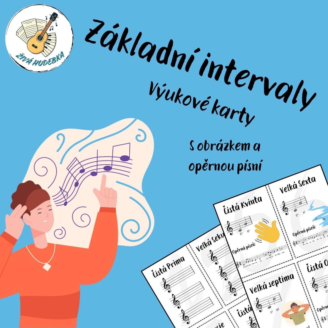 Základní intervaly - výukové karty | Učitelnice
