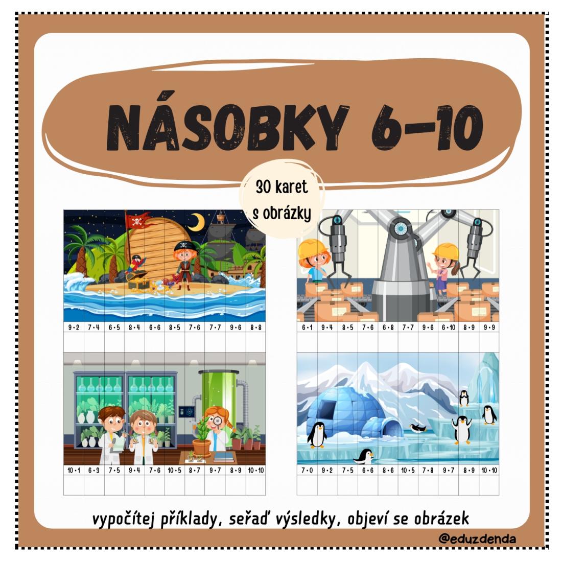 Násobky 6-10, násobení | Učitelnice