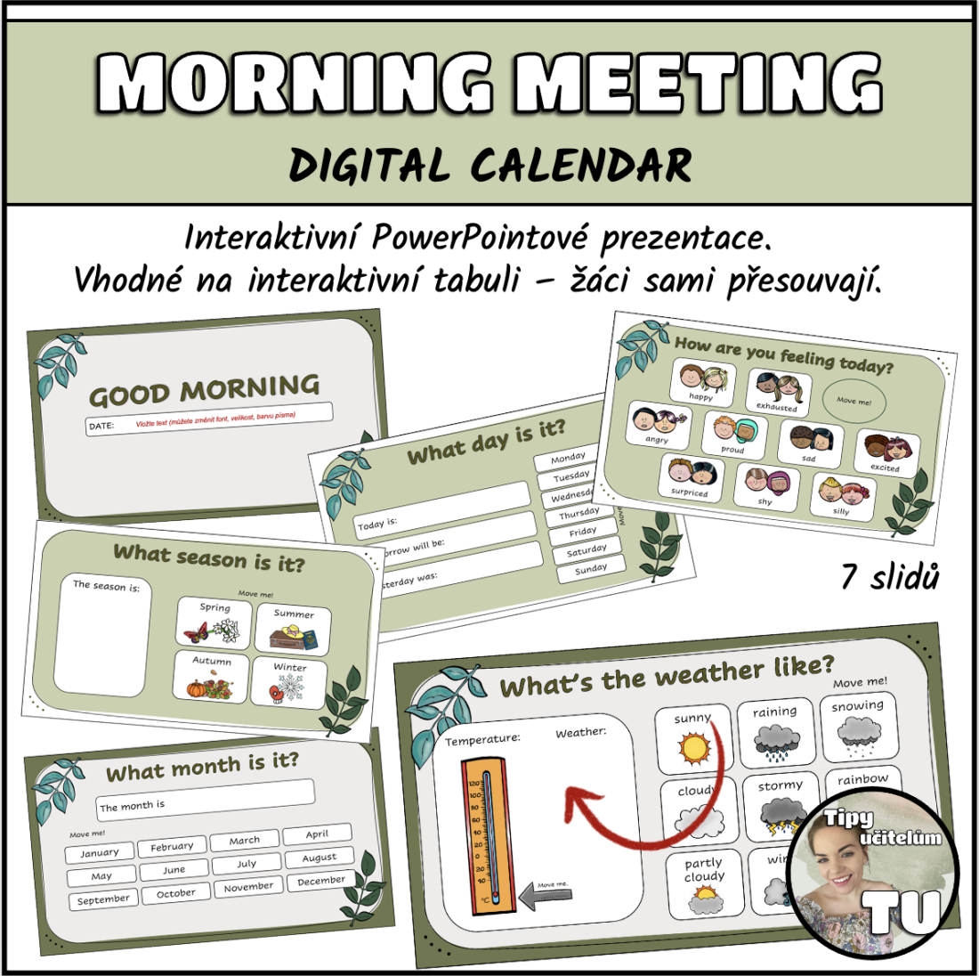 Morning Meeting - Digital Calendar | Učitelnice