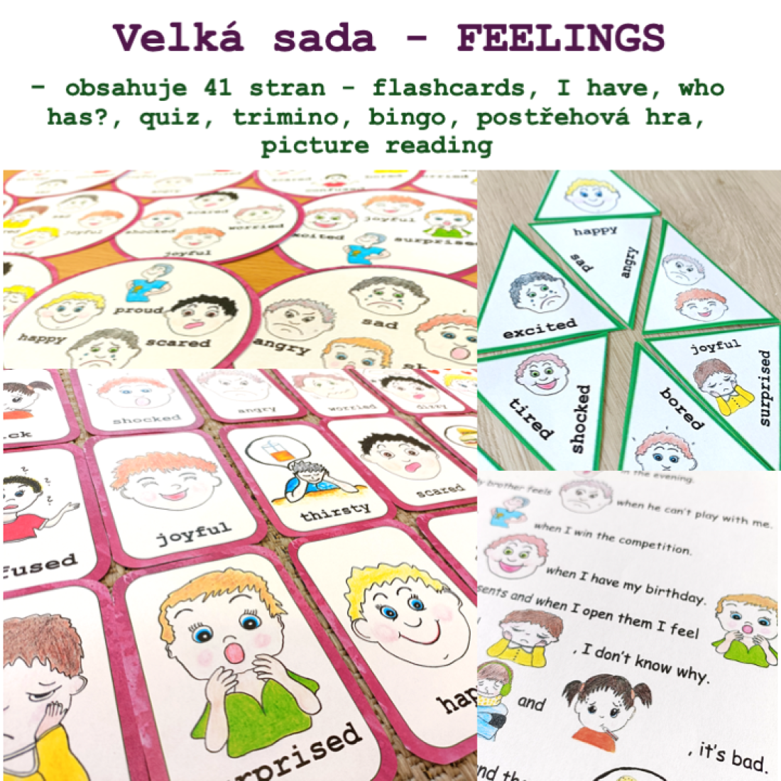 Feelings - velká sada aktivit | Učitelnice