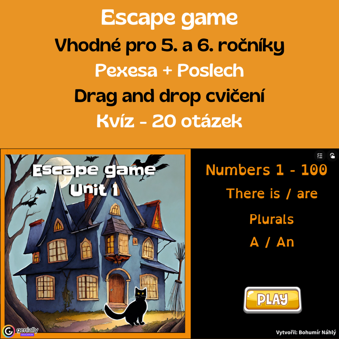 Project 1 Unit 1 - Numbers, There is/are, plurals, členy - úniková hra ...