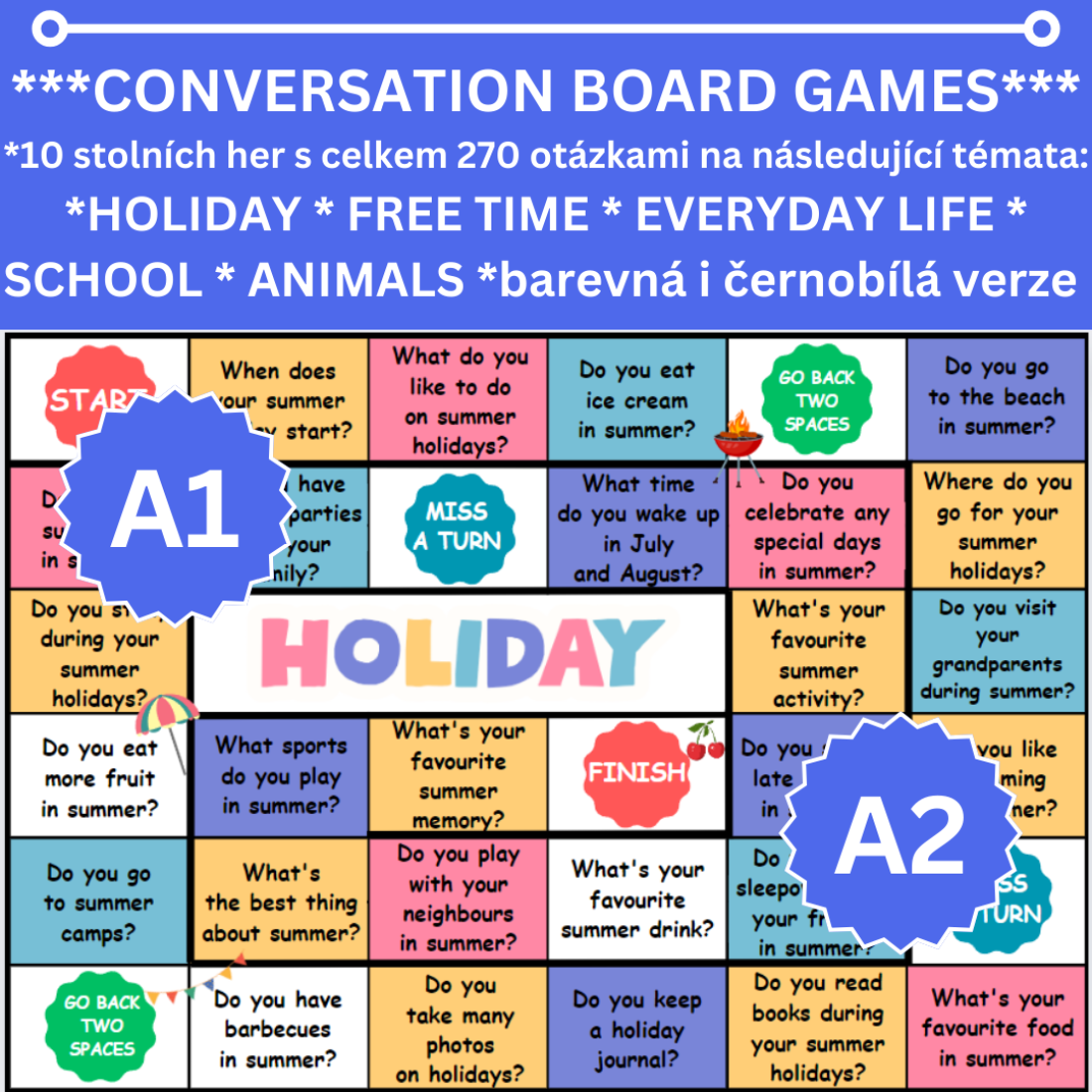 ***CONVERSATION BOARD GAMES 1*** | Učitelnice