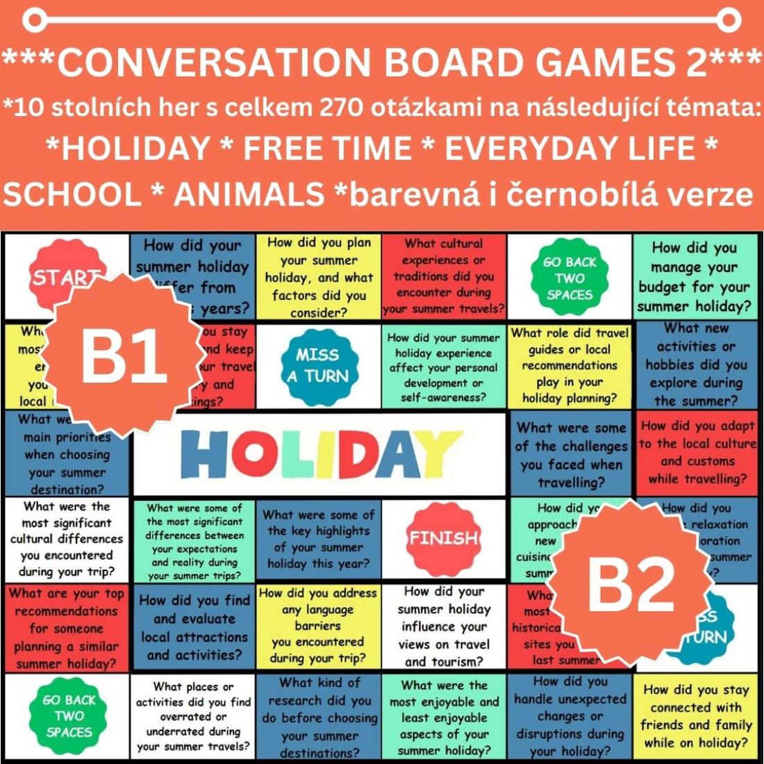***CONVERSATION BOARD GAMES 2*** | Učitelnice