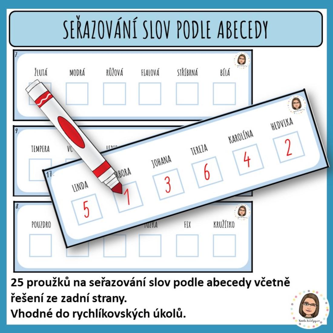 Seřazování slov podle abecedy | Učitelnice