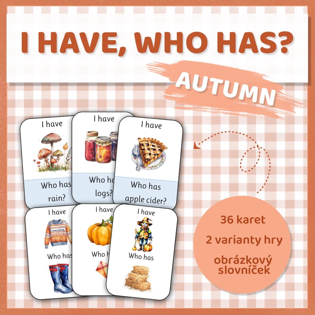 Kartičky I HAVE, WHO HAS? - AUTUMN | Učitelnice