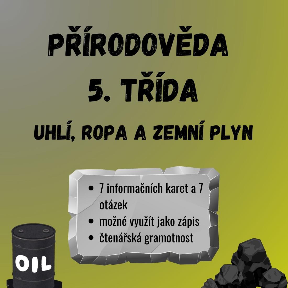 Uhlí, ropa a zemní plyn | Učitelnice