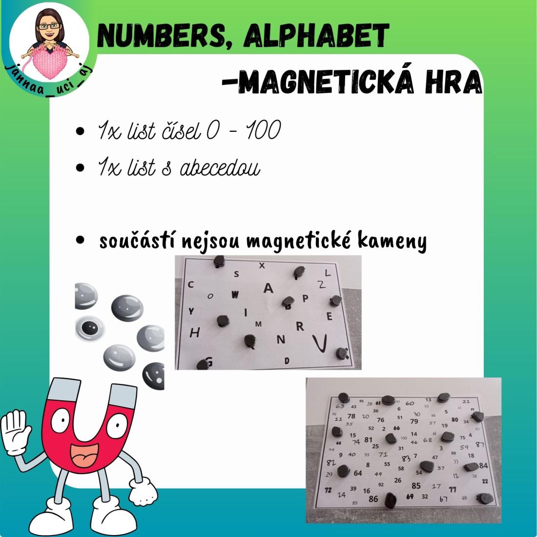 AJ - numbers, alphabet - magnety | Učitelnice