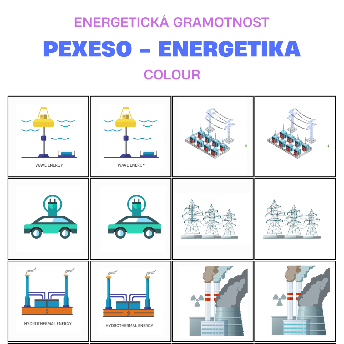PEXESO - ENERGETIKA | Učitelnice