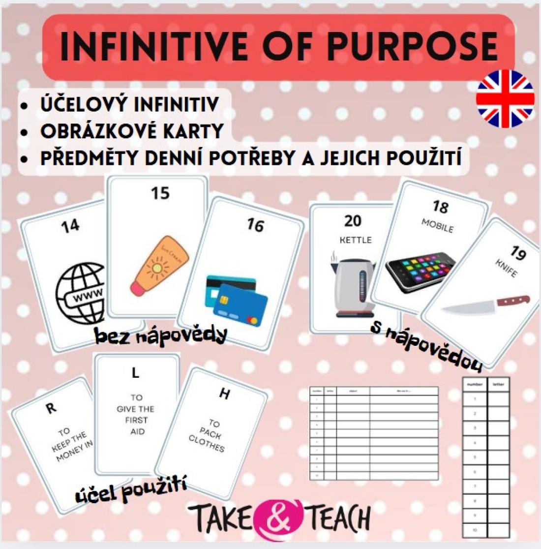 Účelový infinitiv - Infinitive of purpose | Učitelnice