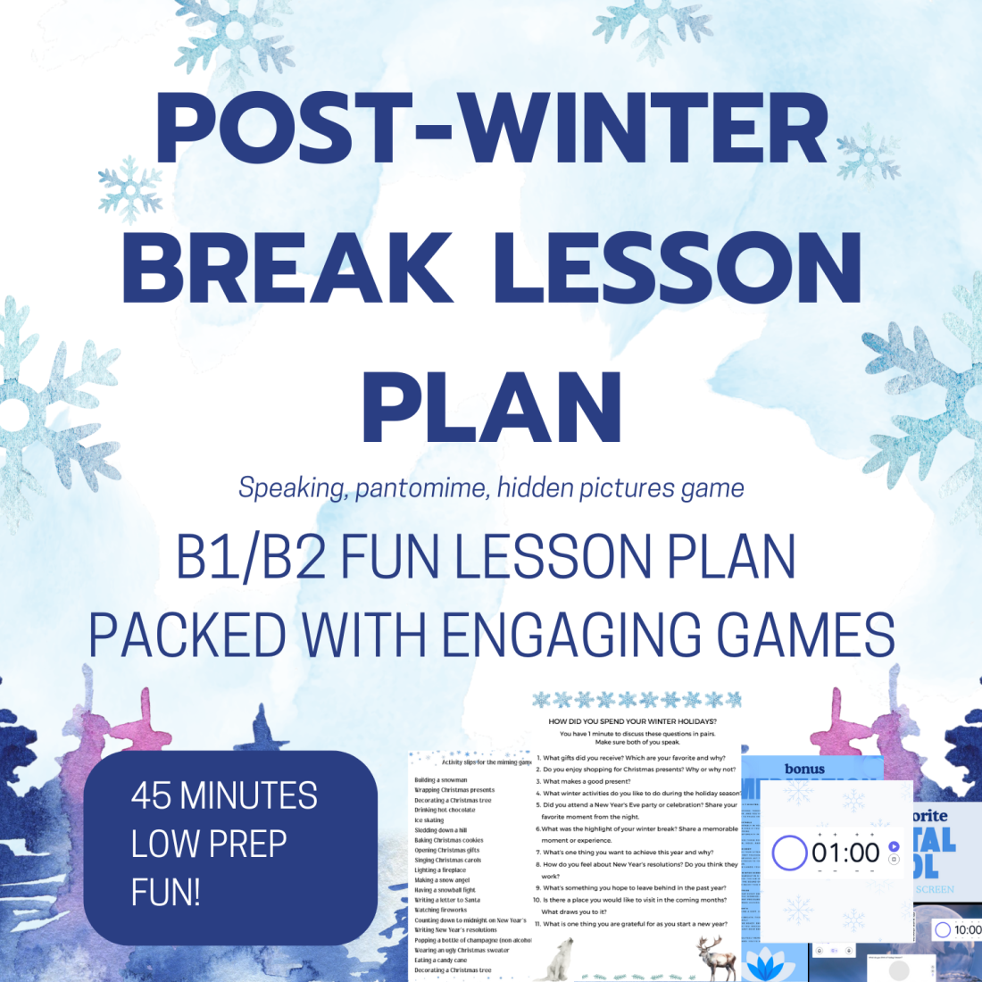 post-winter break lesson plan - 45 minut plné zábavy po návratu z ...