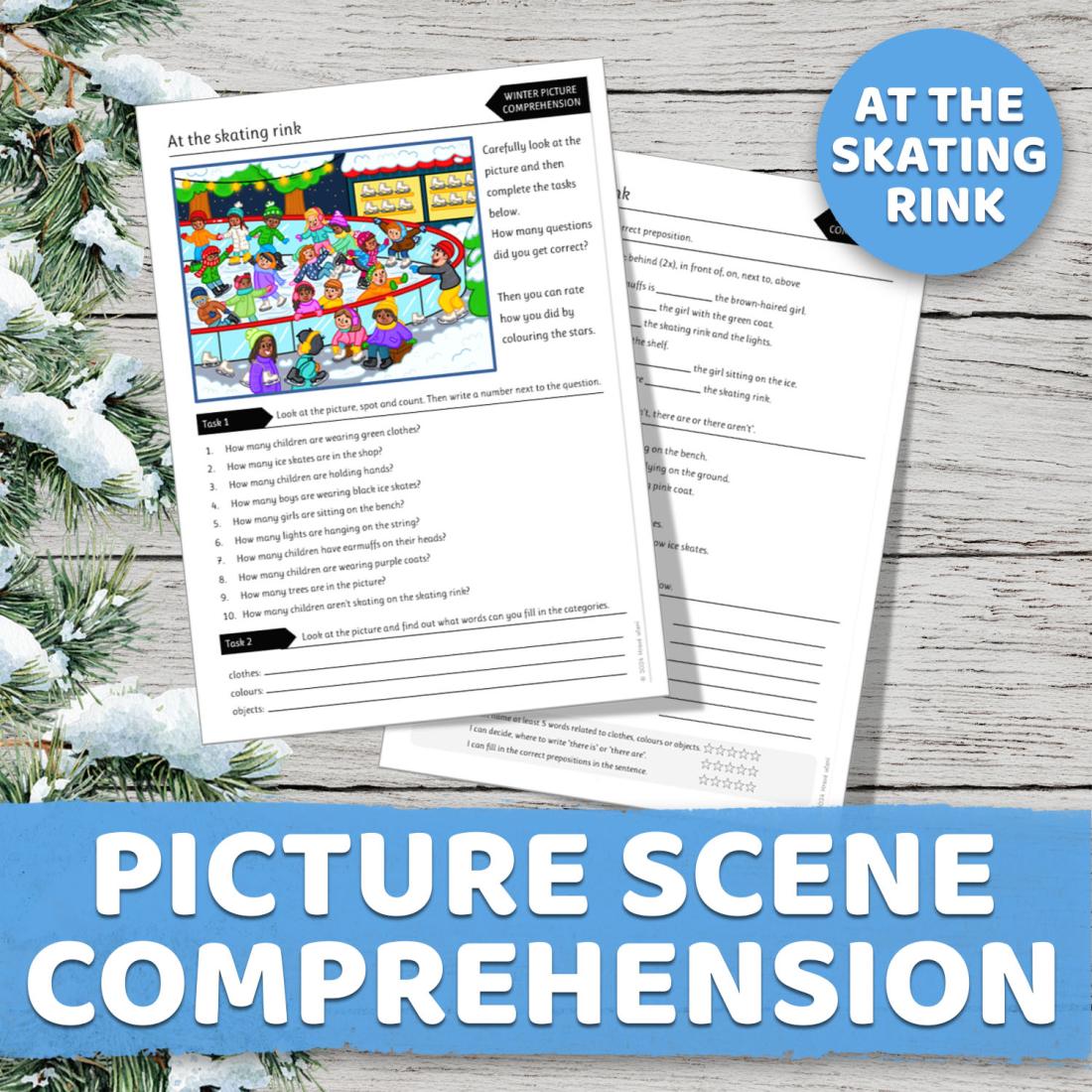 PICTURE SCENE COMPREHENSION | At the skating rink | Učitelnice