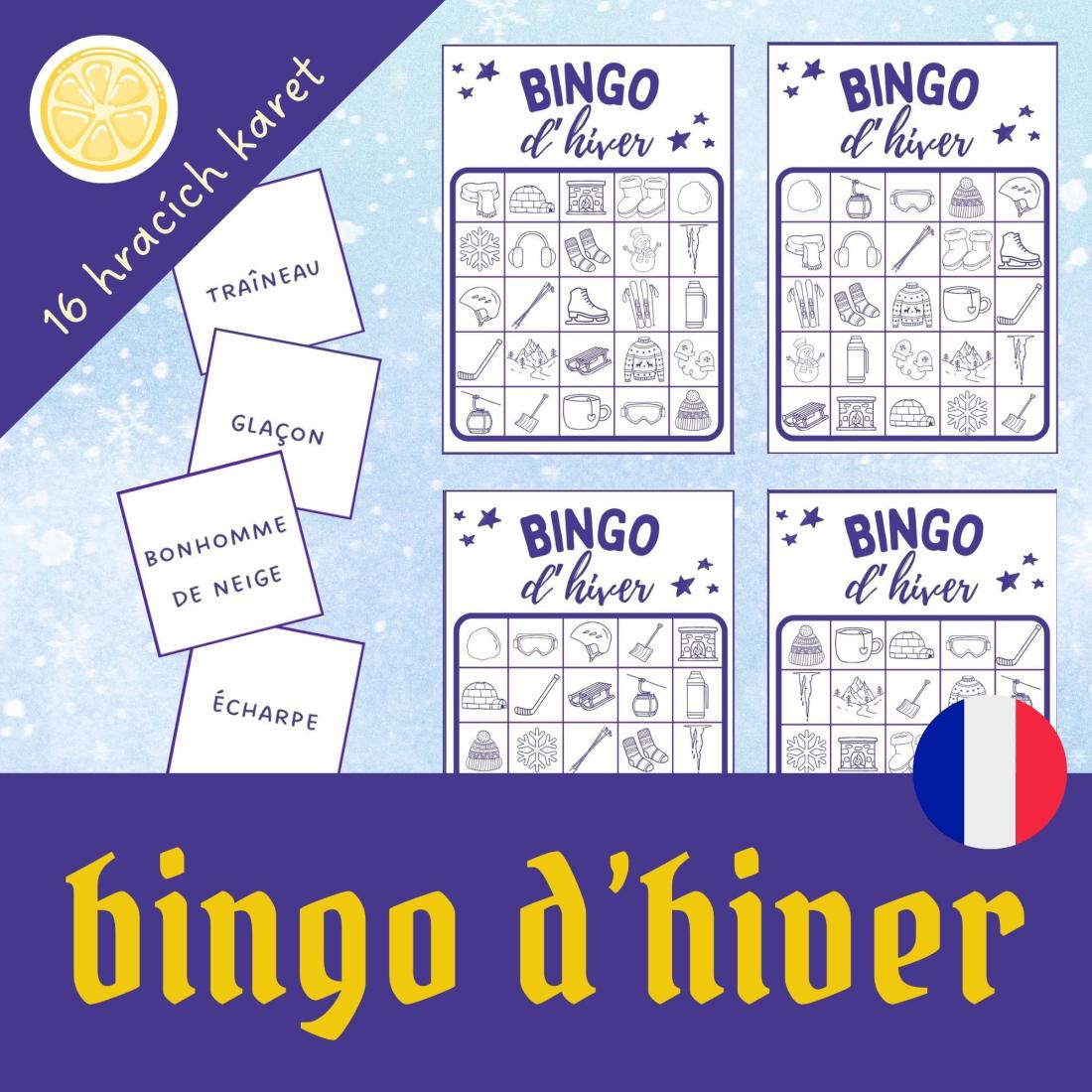 BINGO D'HIVER | Zimní bingo ve francouzštině | Učitelnice