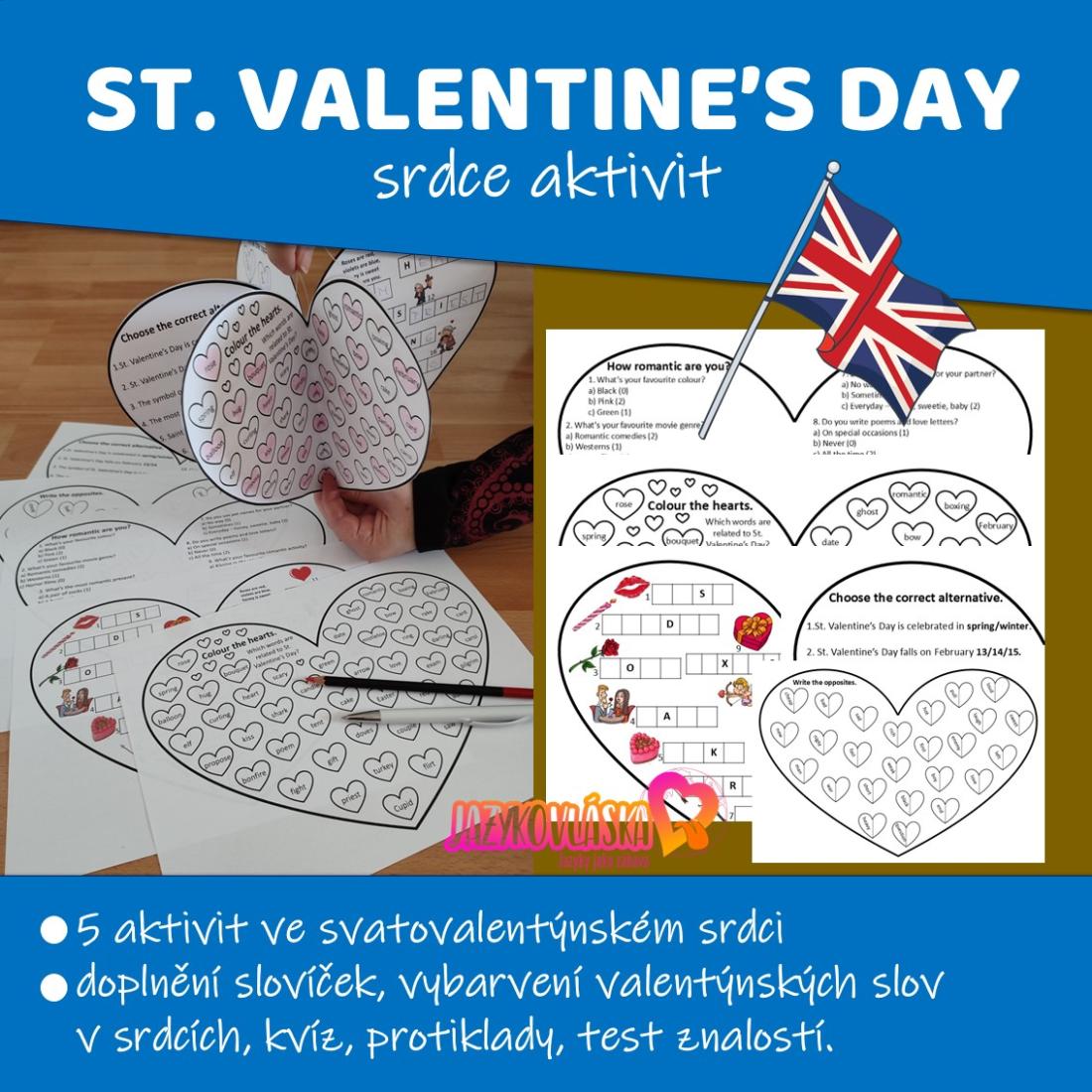 St. Valentine’s Day 3D srdce aktivit | Učitelnice