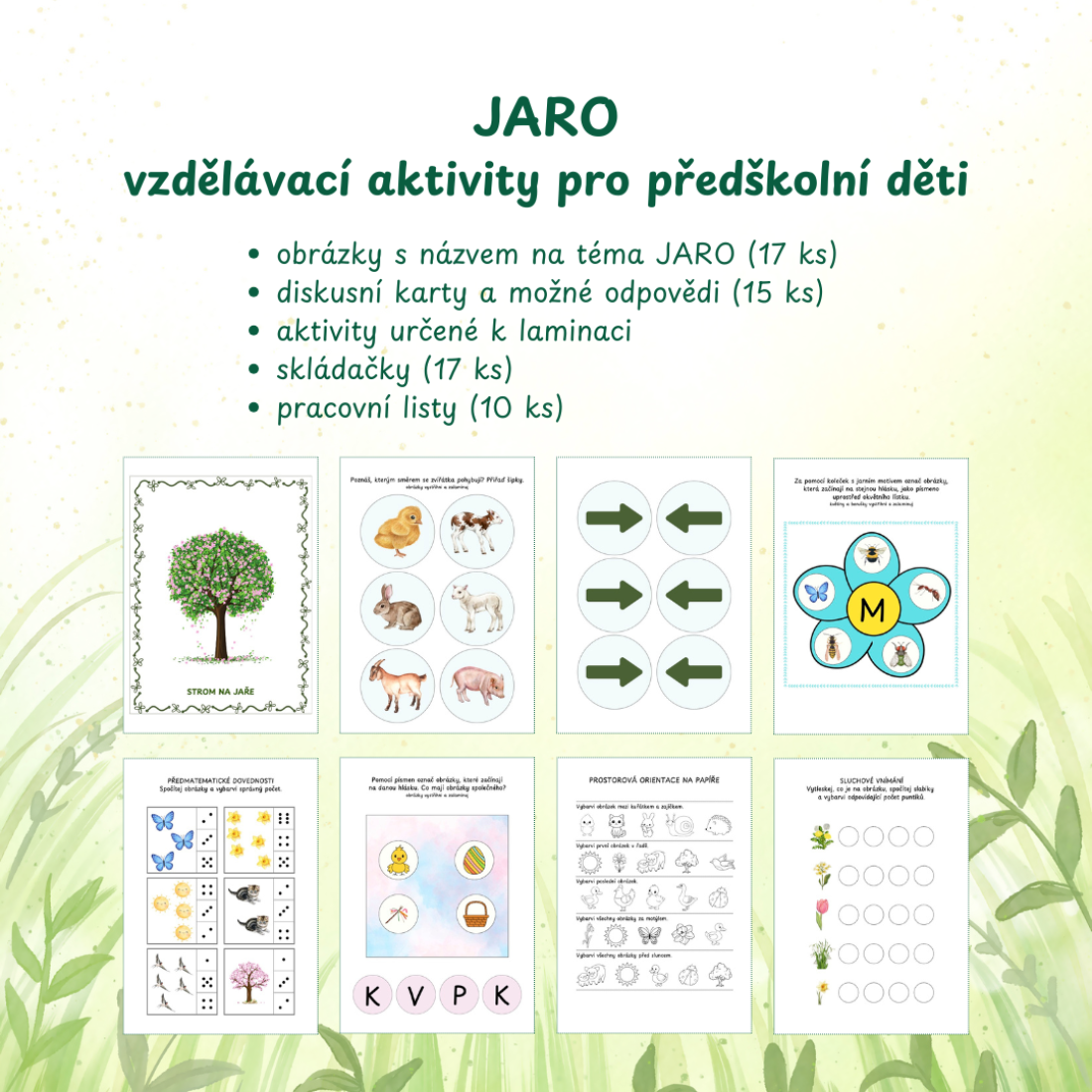 Jaro -(obrázky, diskusní karty, skládačky, pracovní listy a další ...