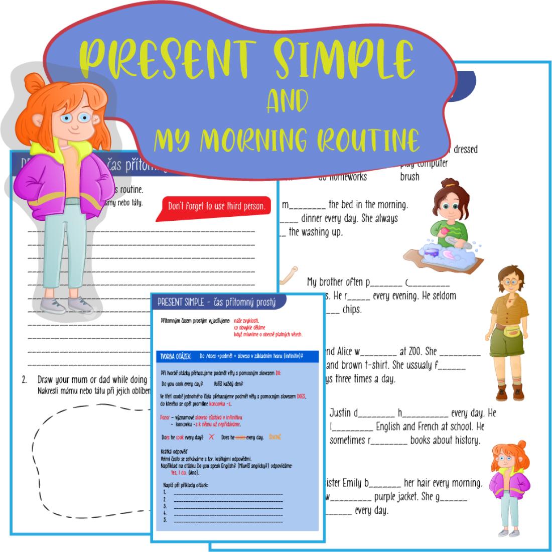 Present simple - my morning routine | Učitelnice