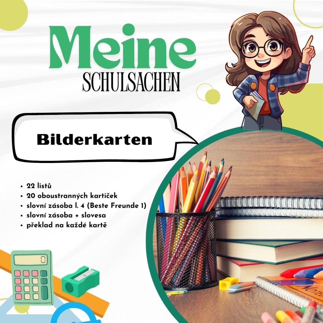 Meine Schulsachen - Bilderkarten | Učitelnice