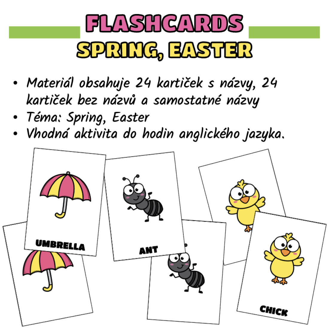 Flashcards - Spring, Easter | Učitelnice
