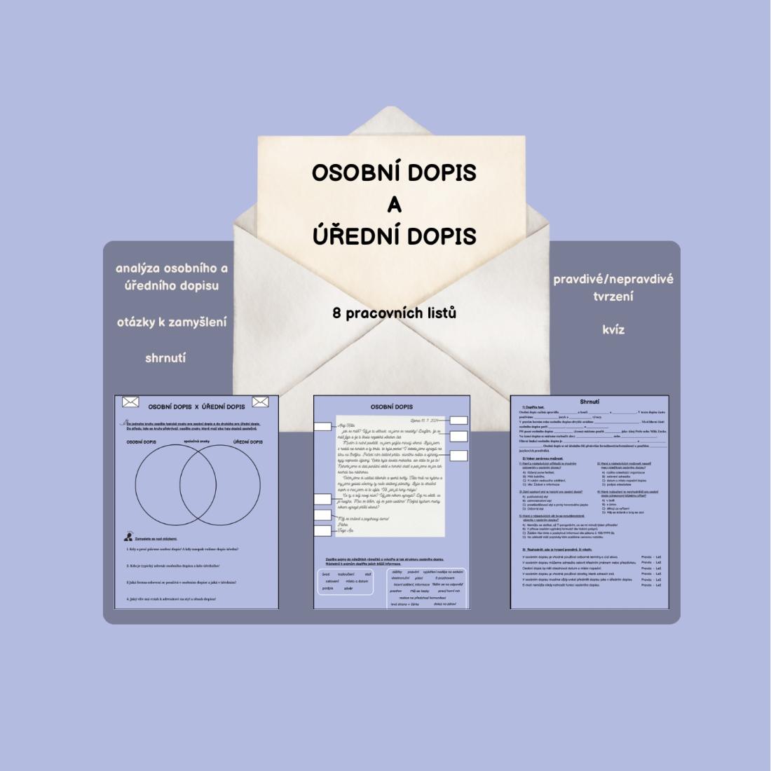 Osobní dopis X úřední dopis | Učitelnice