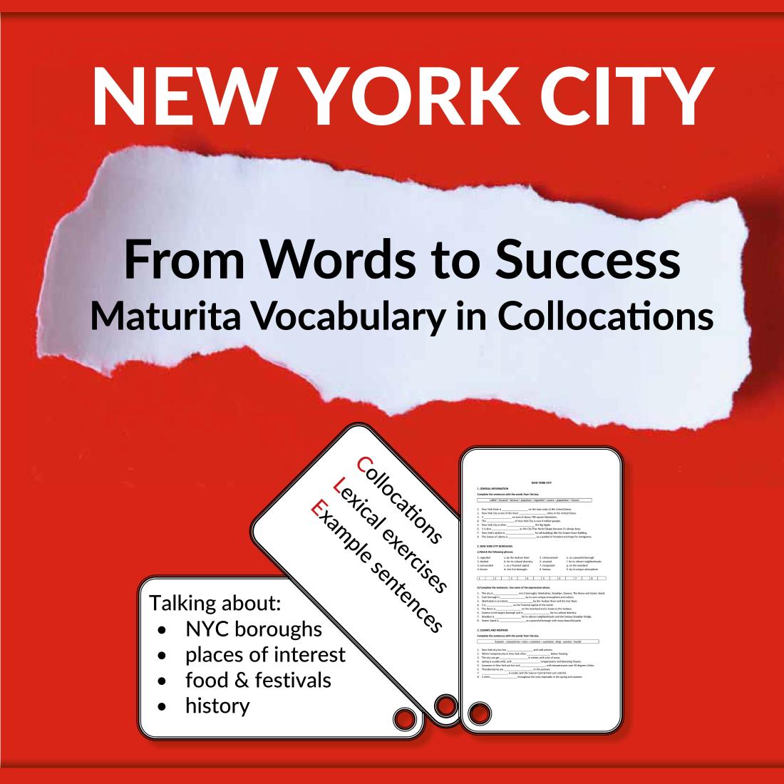 NEW YORK CITY - Maturita Vocabulary in Collocations | Učitelnice