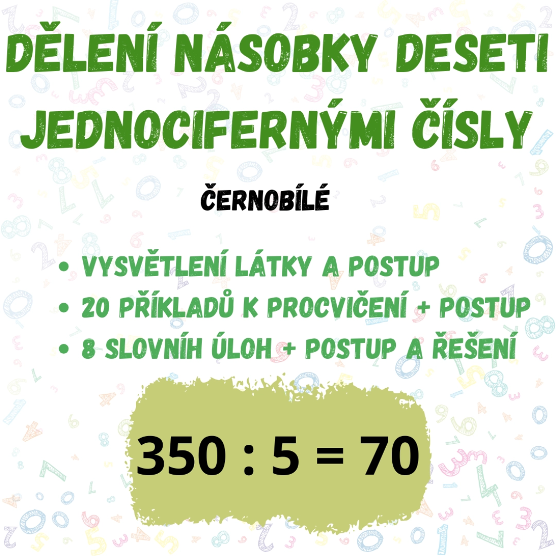 Dělení násobky deseti jednocifernými čísly - výklad látky, příklady ...