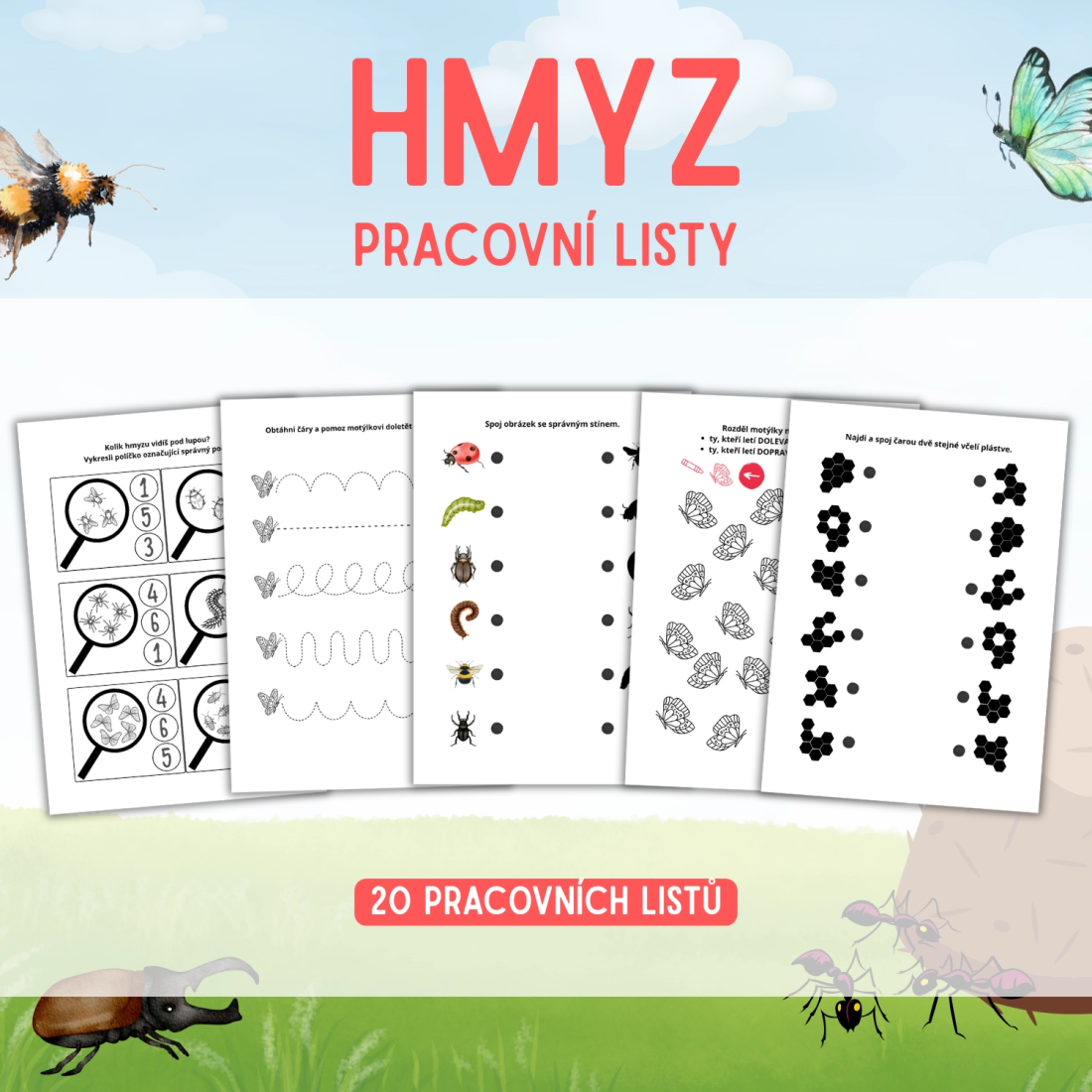 HMYZ - pracovní listy | Učitelnice