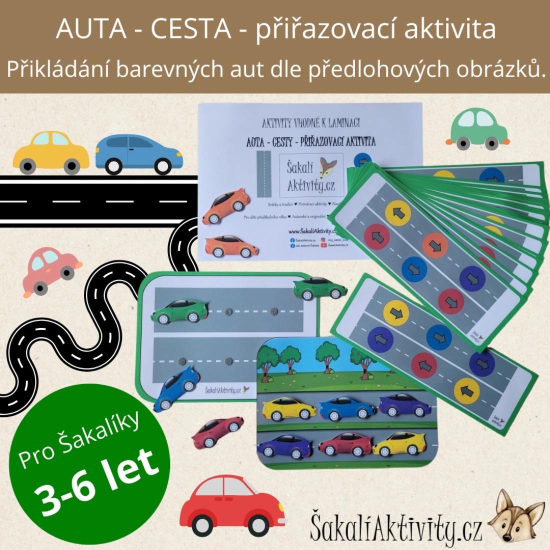 AUTA - CESTA - přiřazovací aktivita | Učitelnice