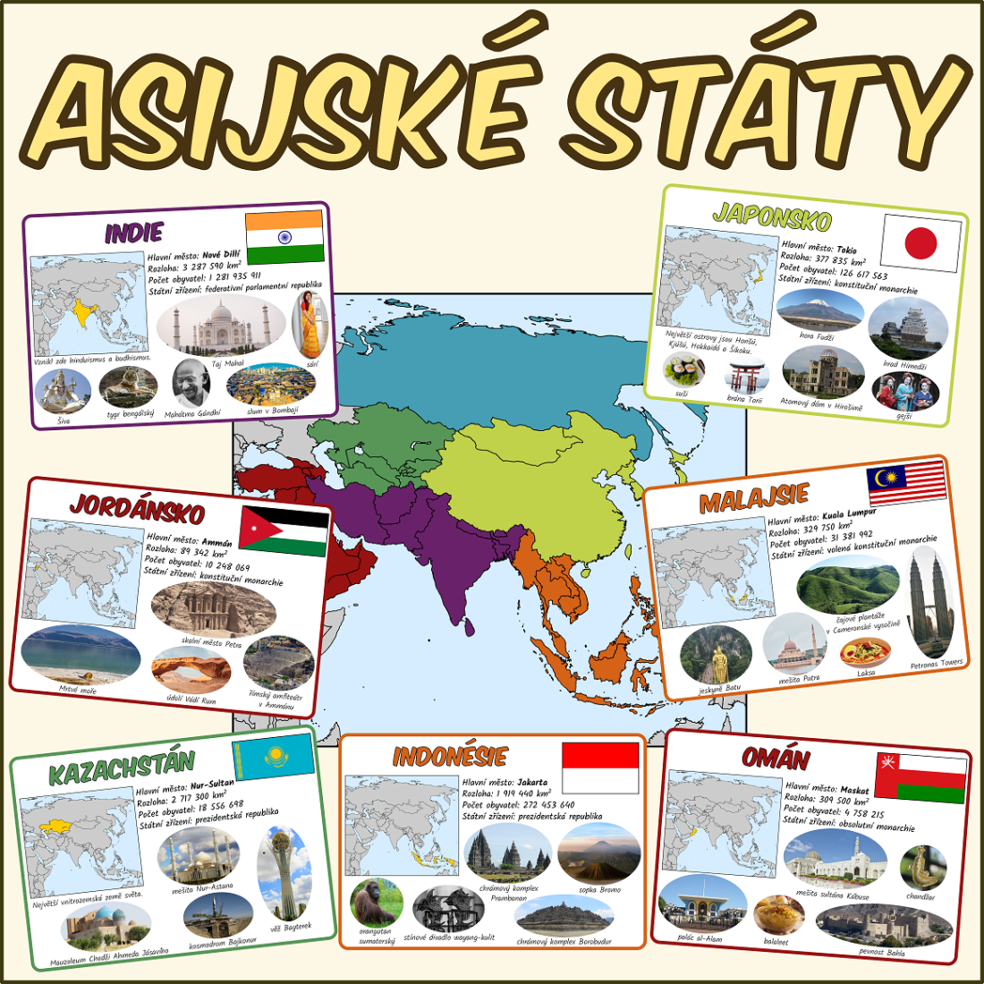 Státy Asie | Učitelnice