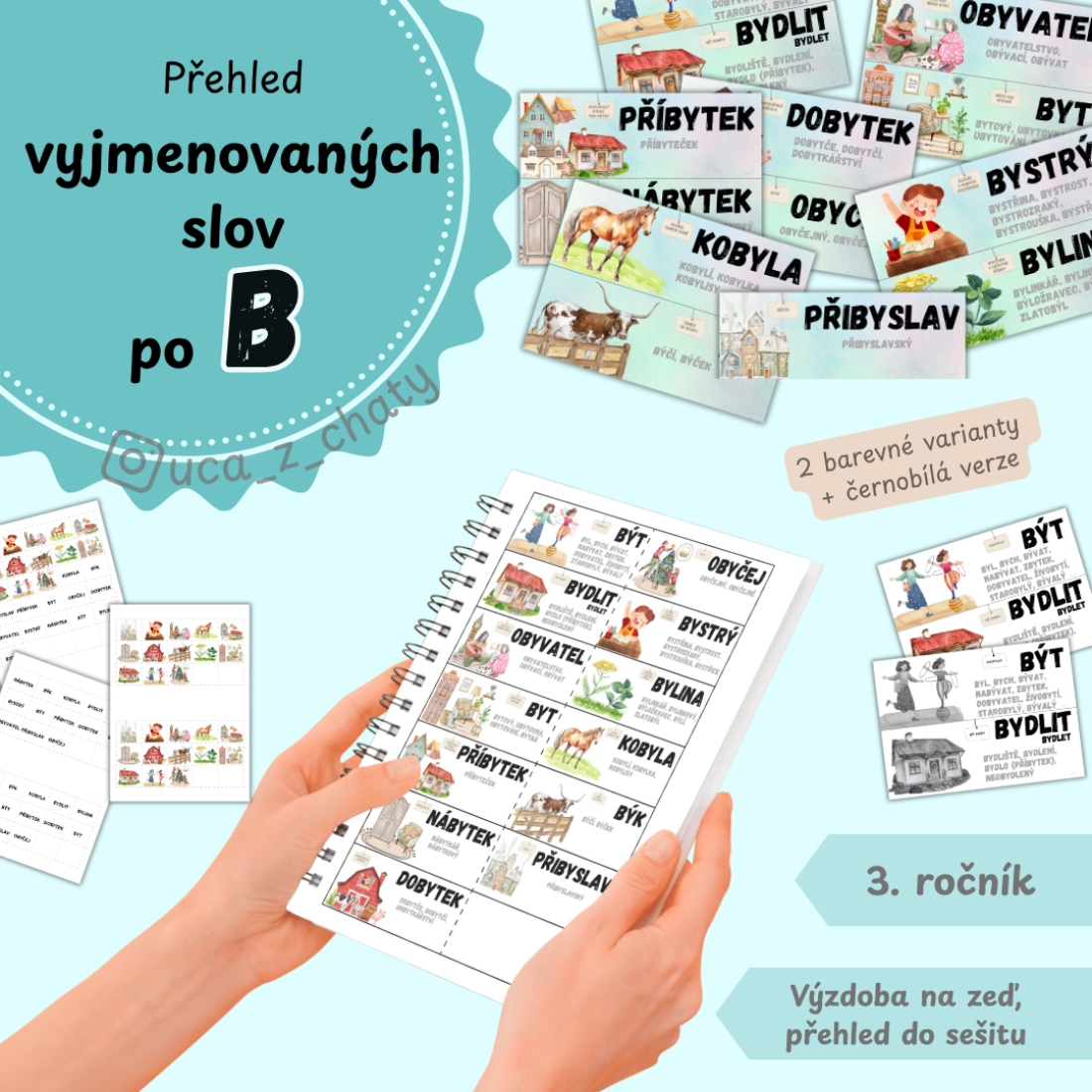 Přehled vyjmenovaných slov po B | Učitelnice