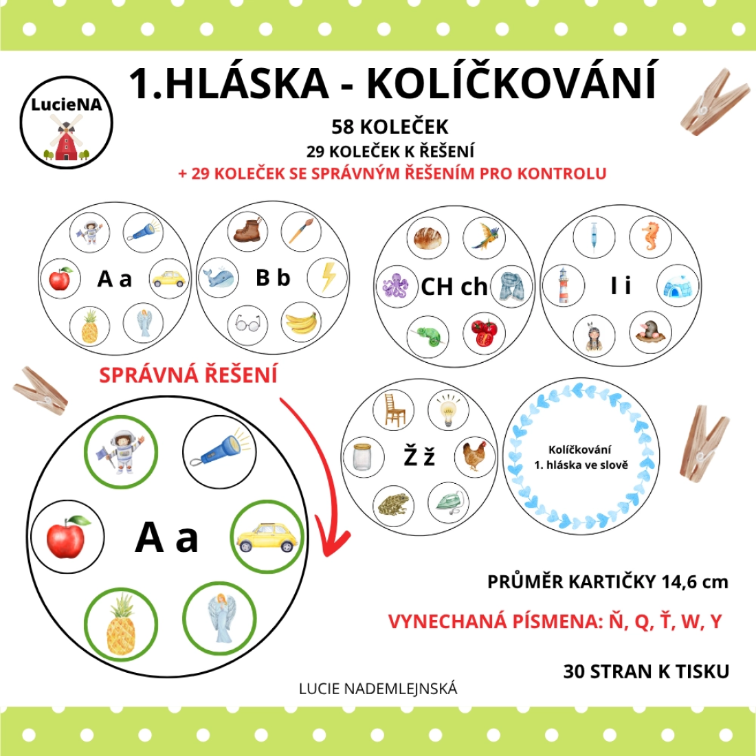 1. hláska kolíčkování abeceda | Učitelnice