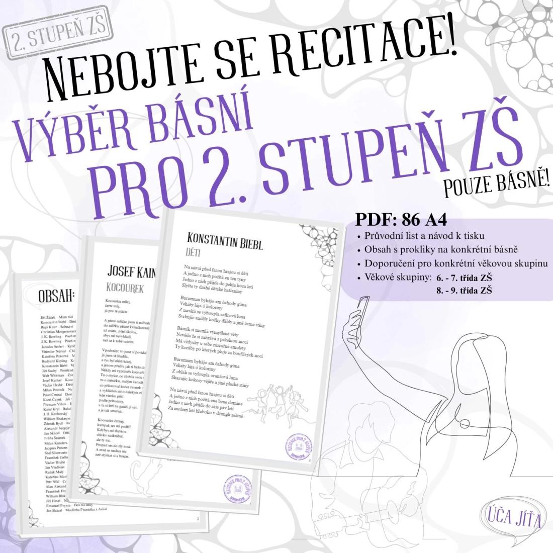 Nebojte se RECITACE - výběr básní pro 2. stupeň ZŠ | Učitelnice
