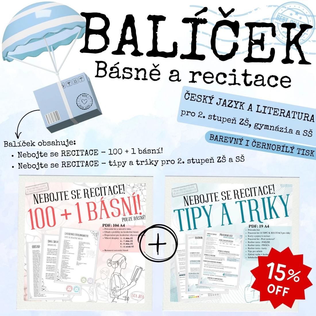 Balíček k RECITACI pro 2. stupeň ZŠ a SŠ | Učitelnice