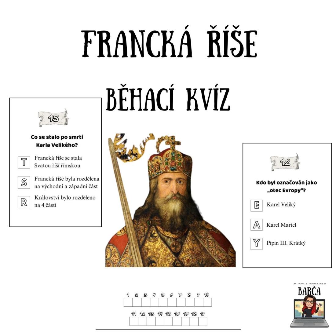 Běhací kvíz - Francká říše | Učitelnice