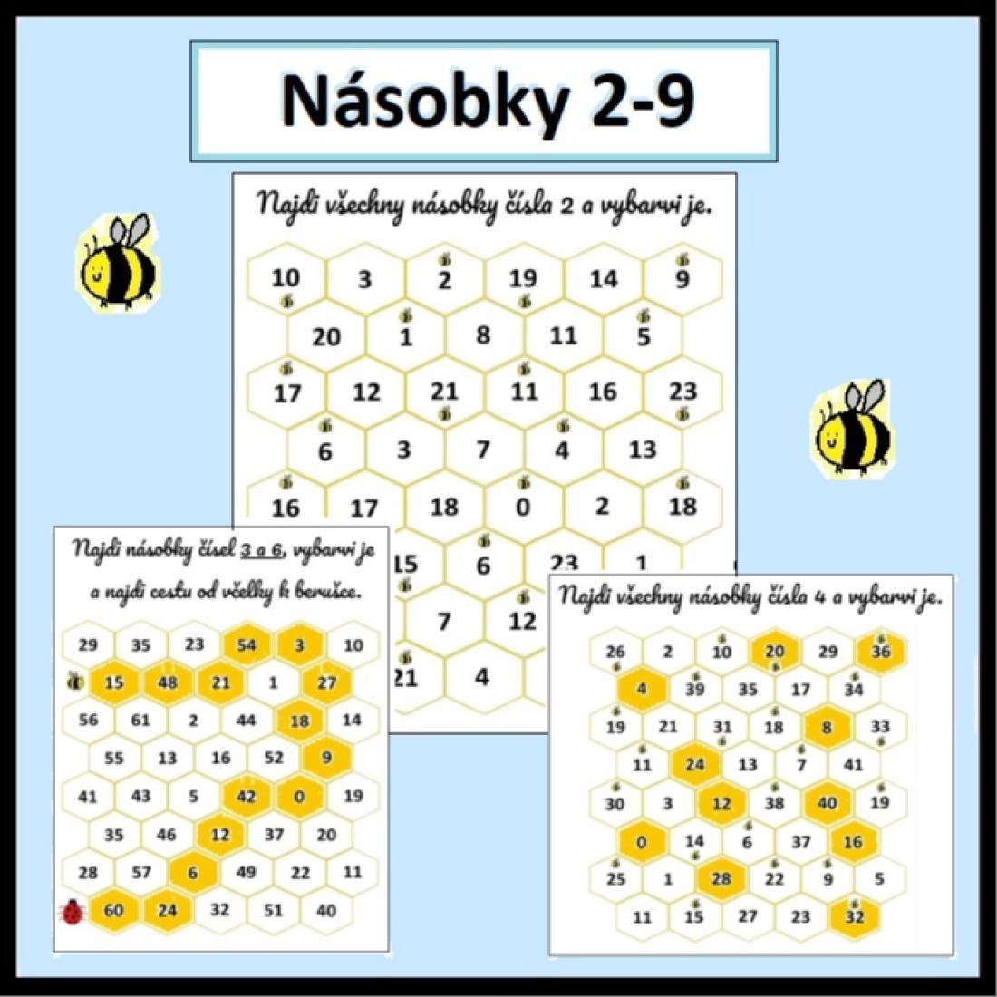 Násobky 2-9 | Učitelnice