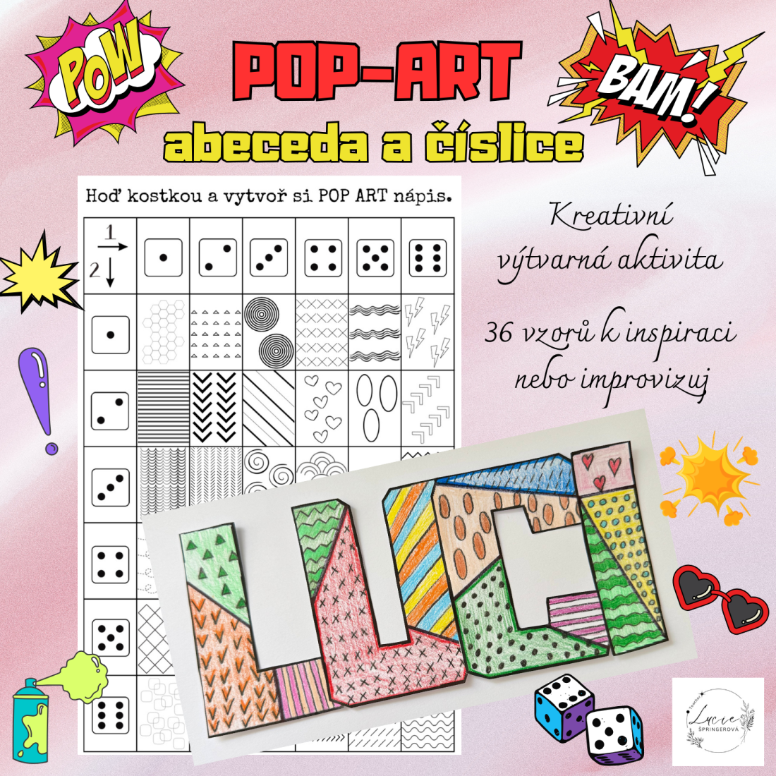 POP-ART abeceda a číslice | Učitelnice