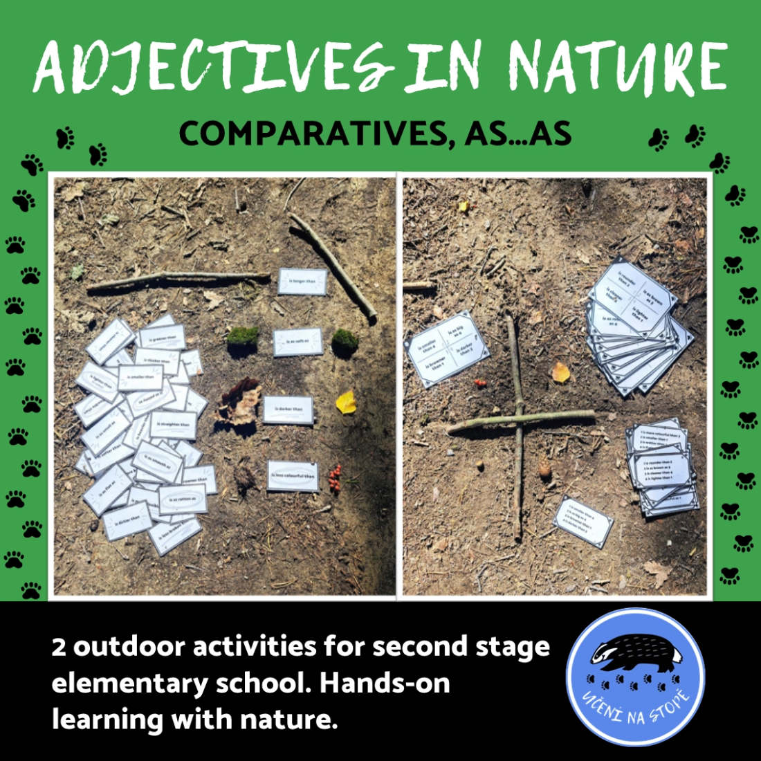 ADJECTIVES IN NATURE: Comparatives, As...as | Učitelnice