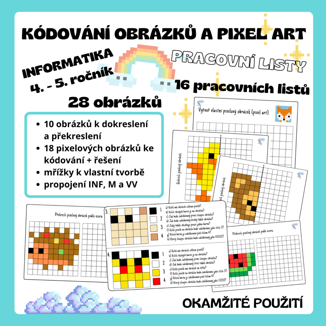 Kódování obrázků a PIXEL ART | Učitelnice